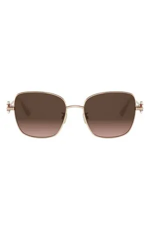 Dior Tribales S1u 55mm Square Sunglasses - Shiny Gold Dh/roviex