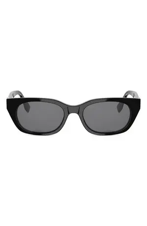 Fendi Forever Cat Eye Sunglasses - Shiny Black/smoke