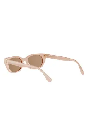 Fendi Forever Cat Eye Sunglasses - Shiny Pink/brown