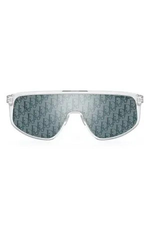 Dior Mirrored Mask Sunglasses - Crystal/other/blue Mirror