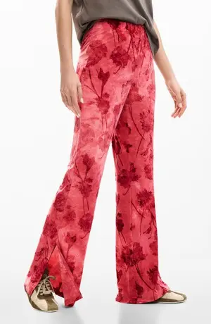 Desigual Floral Print Flare Pants