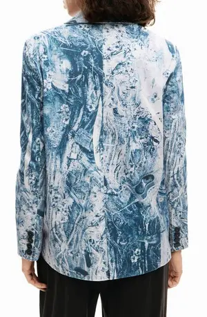 Desigual Floral Print Cotton Blend Jacket