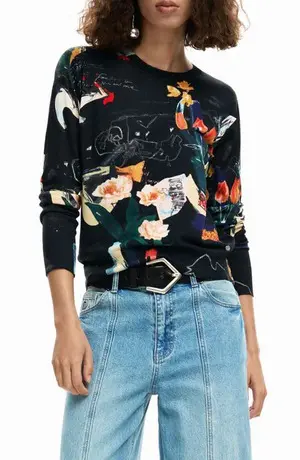 Desigual Floral Knitwear For Women