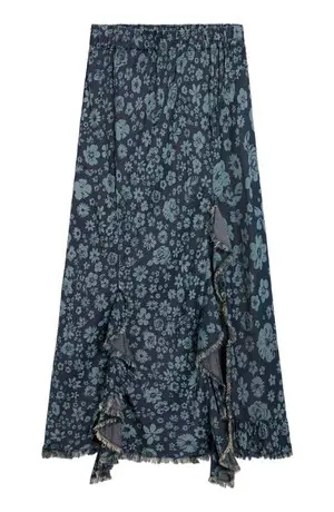 Desigual Floral Print Midi Skirt