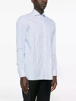 LUIGI BORRELLI Striped Buttoned Shirt