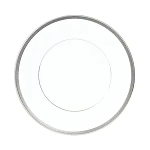 Bernardaud Maille Platinum Rim Soup Bowl - Platinum White