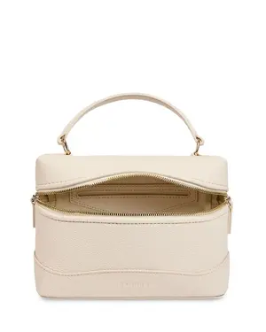 Sandro Grained Leather Tangolino Bag - Ecru