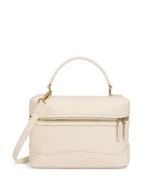 Sandro Grained Leather Tangolino Bag - Ecru