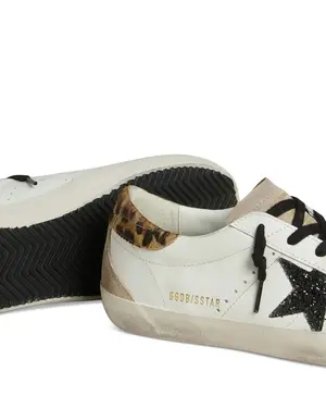 GOLDEN GOOSE Super Star Leather Low Top Sneakers - White/black