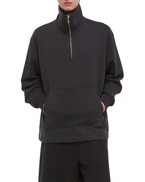 Helmut Lang Quarter Zip Sweatshirt - Vintage Black