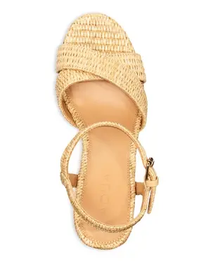 Aqua Grace Platform Sandals - Raffia