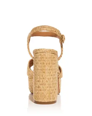 Aqua Grace Platform Sandals - Raffia