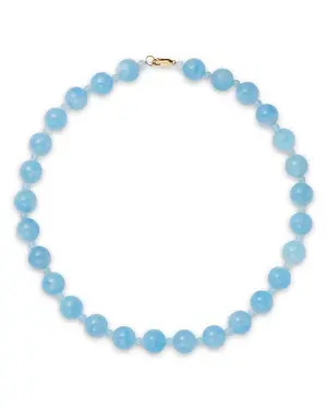 Bloomingdale'S Aquamarine Beaded Collar Necklace In 14k Yellow Gold - Blue