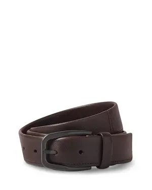 Zegna Leather Belt - Dark Brown