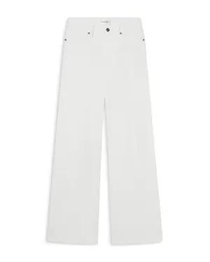 FRAME Le Slim Low Rise Palazzo Jeans - White