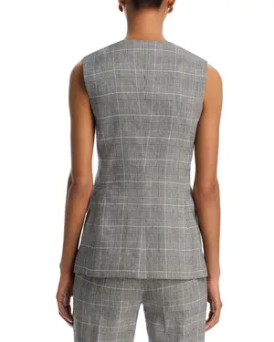 Veronica Beard Lois Waistcoat - Black Multi