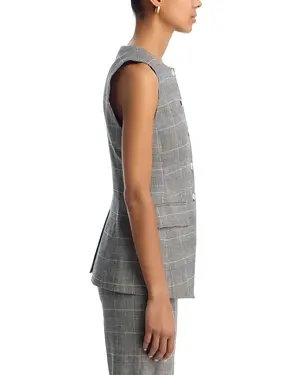 Veronica Beard Lois Waistcoat - Black Multi