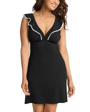 Tommy Bahama Island Cays Cabana Swim Dress - Black