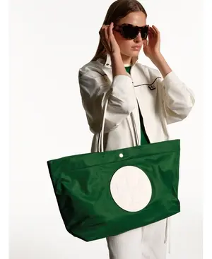 Tory Burch Ella Twist Reversible Tote - Basil
