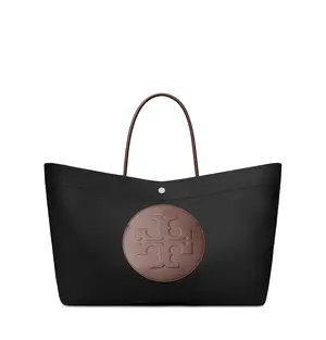 Tory Burch Ella Twist Reversible Tote - Black