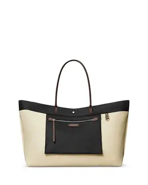 Tory Burch Ella Twist Reversible Tote - Black