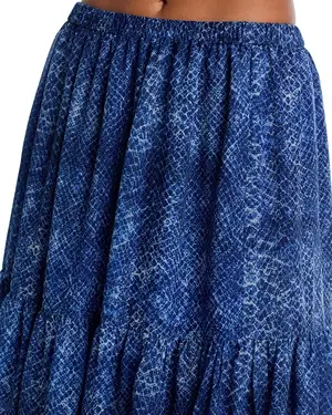 Kobi Halperin Nicole Tiered Maxi Skirt - Tide Multi