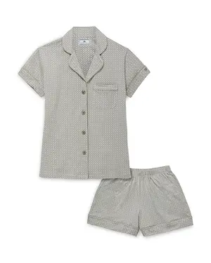 PETITE PLUME Pima Cotton Short Pajama Set - Green