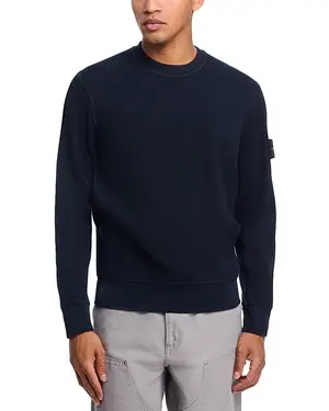 Stone Island Cotton Crewneck Sweatshirt - Navy Blue