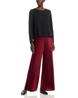 Eileen Fisher Cozy Brushed Terry Crewneck Top