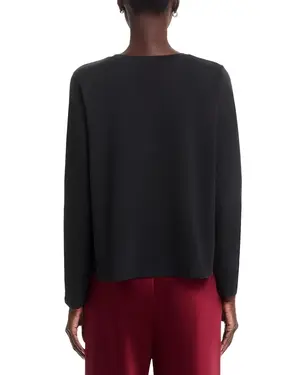 Eileen Fisher Cozy Brushed Terry Crewneck Top