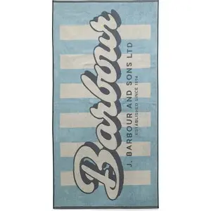 Barbour Archive Beach Towel - Surf Blue Logo