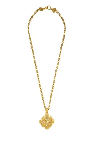 Chanel Filigree Grapevine Pendant Necklace - Gold