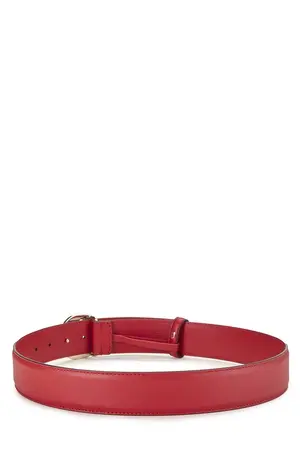 Gucci Interlocking Gg Leather Belt - Red