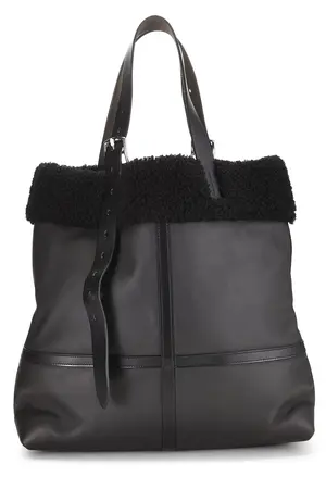 Hermès Shearling Trim Etriviere Tote