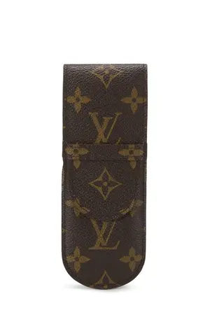 LOUIS VUITTON Monogram Etui Stylos Pen Case - Brown