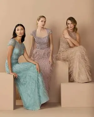 MAC DUGGAL COLLECTION Embellished Feather Gown