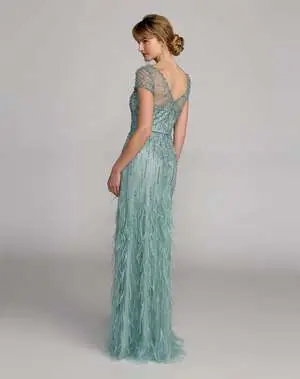 MAC DUGGAL COLLECTION Embellished Feather Gown