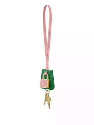 MAISON DE SABRE Padlock Leather Charm - Green