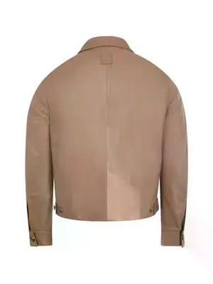 Loewe Leather Zip-up Jacket - Brown