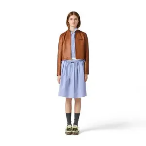 Miu Miu Nappa Leather Jacket - Brandy