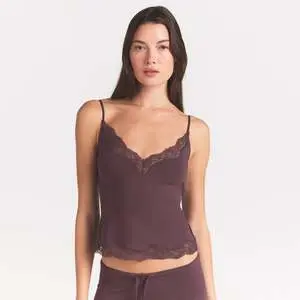 SKIMS Sleep Lace Cami Top And Pant Set | Deep Neutral | Medium