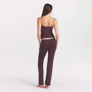 SKIMS Sleep Lace Cami Top And Pant Set | Deep Neutral | Medium