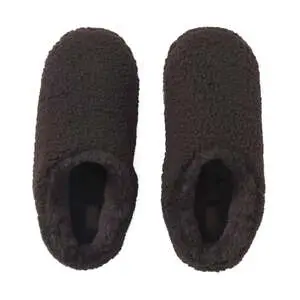 SKIMS Sherpa Slipper | Deep Neutral | Small | Accessories - Dark Roast
