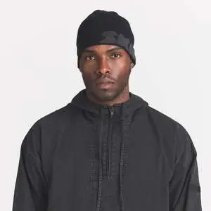 SKIMS Logo Beanie Hat | Black | Cotton Knit