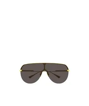 Bottega Veneta Long Ribbon Shield Sunglasses - Gold/brown