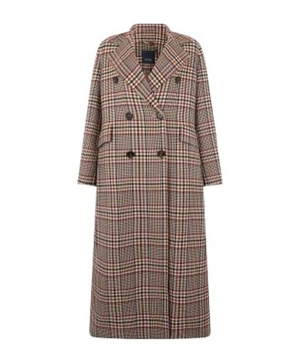 Max Mara Double-breasted Check Coat - Brown