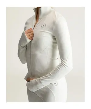 Adidas By Stella McCartney Leopard-print Track Jacket - Core White/track Gray
