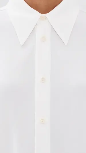 Tibi Soft Drape Hinged Button Down Shirt