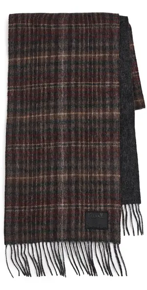 Paul Smith Checkered Wool Scarf