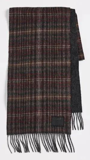 Paul Smith Checkered Wool Scarf